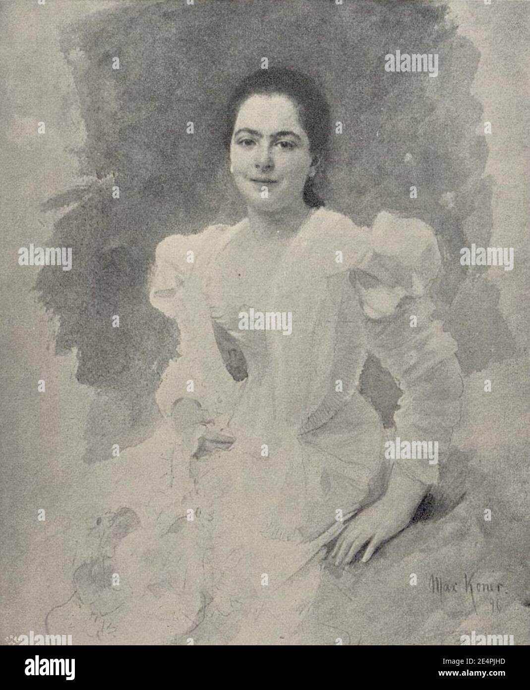 Max Koner - Fräulein Modl, Aquarell, 1896 Stock Photo - Alamy