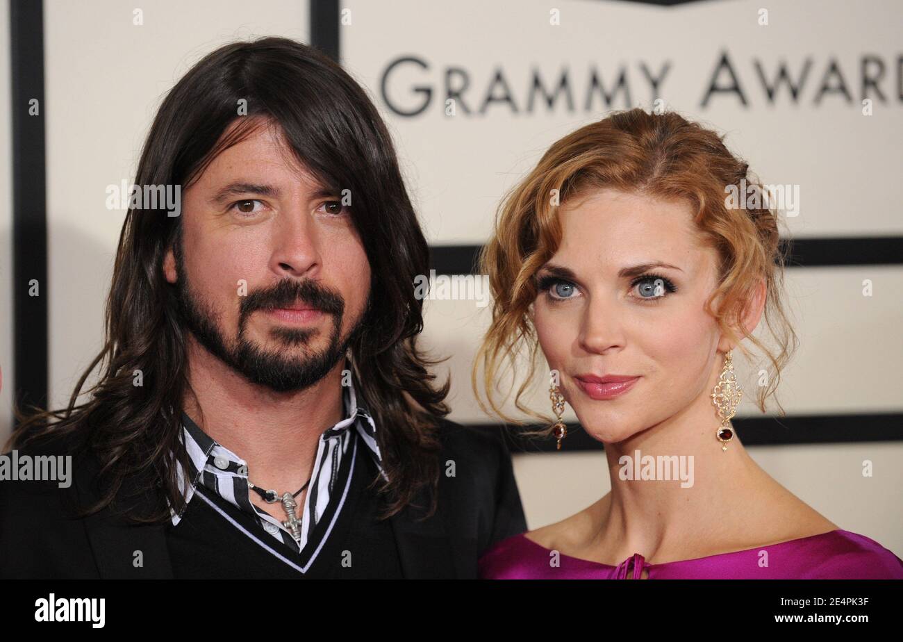 Dave Grohl and his wife Jordyn Blum attends the 50th Annual Grammy ...