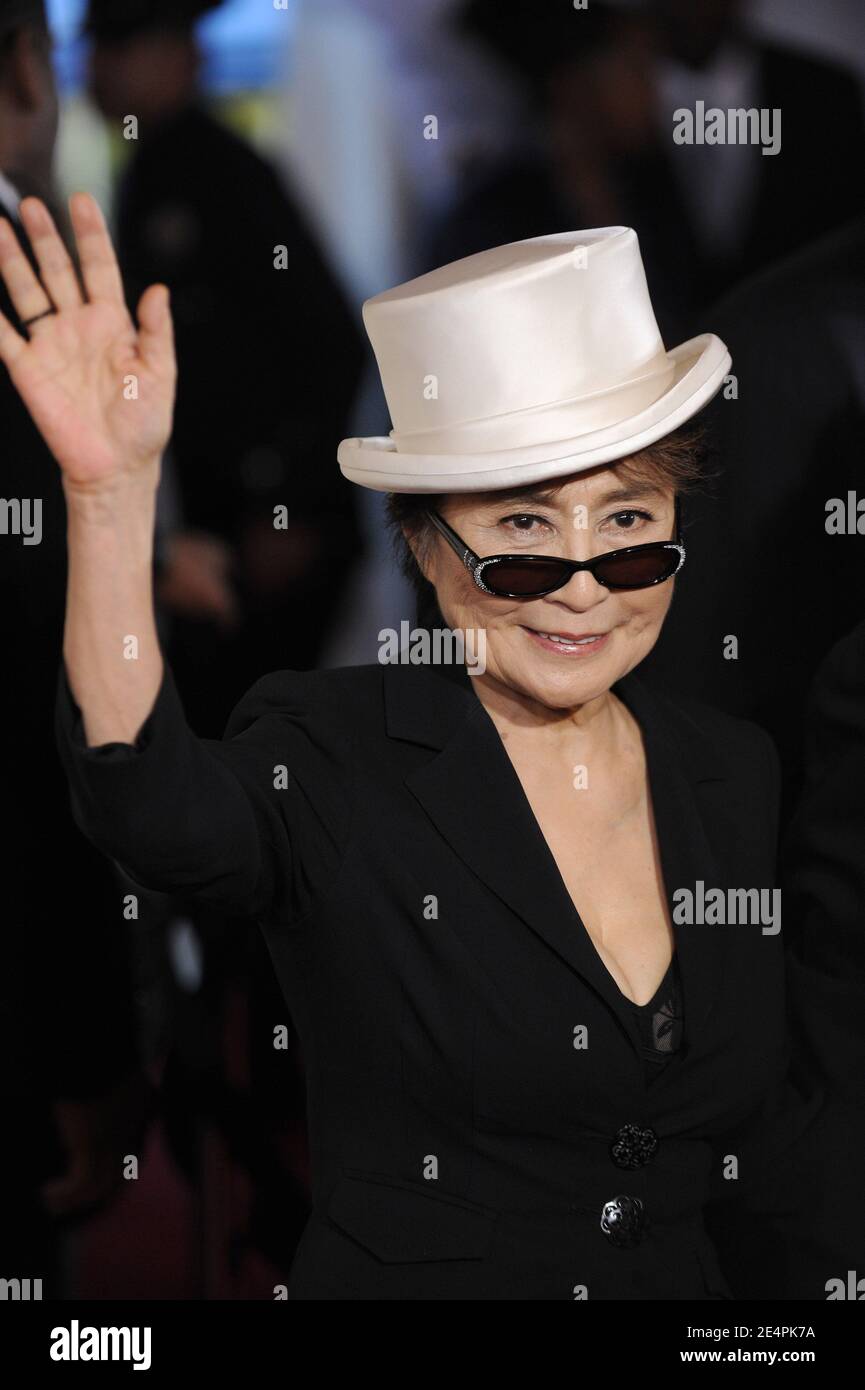 Yoko Ono attends the 50th Annual Grammy Awards, held at the Staples ...