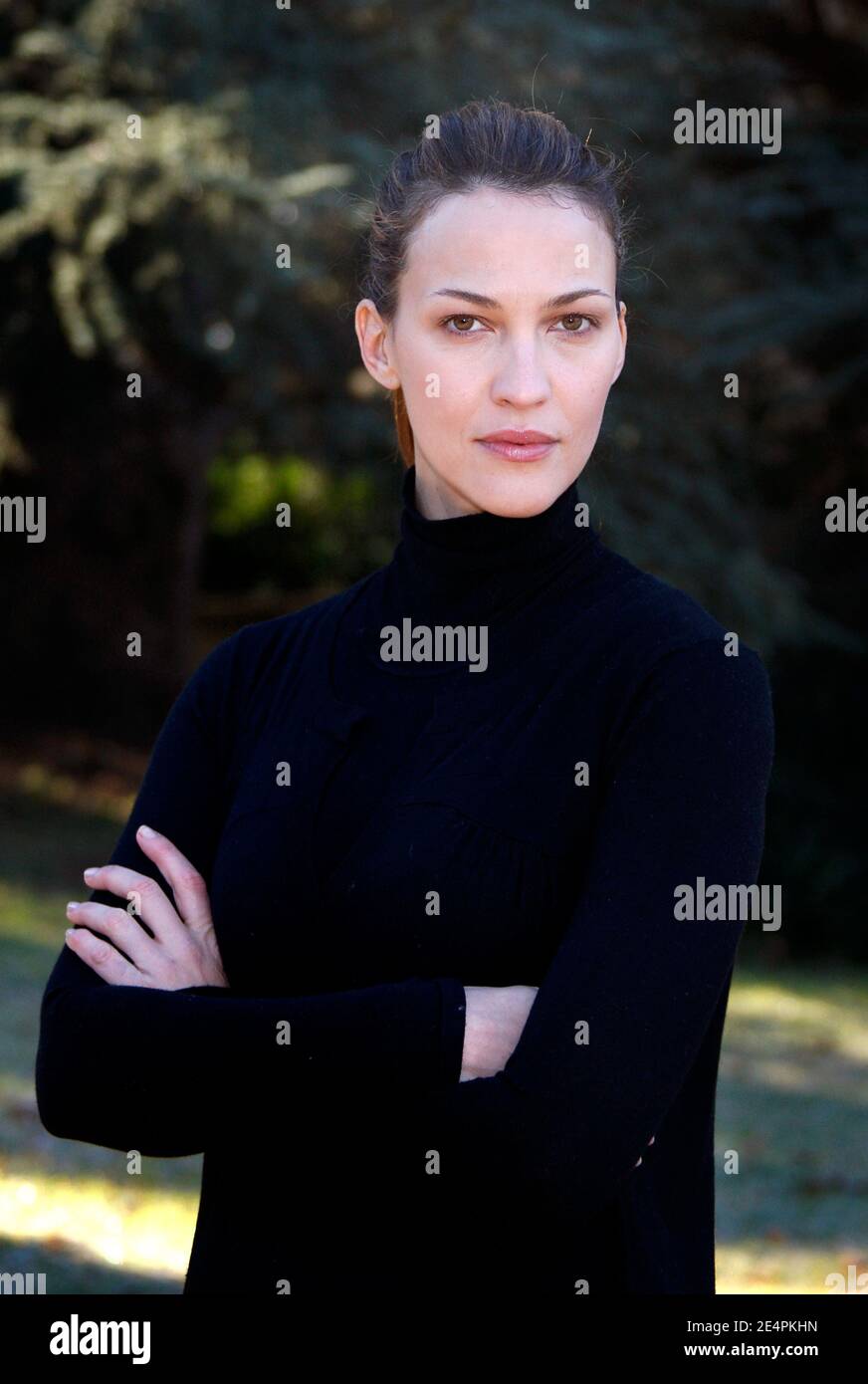 Topmodel Linda Hardy poses during the 10th Luchon International ...
