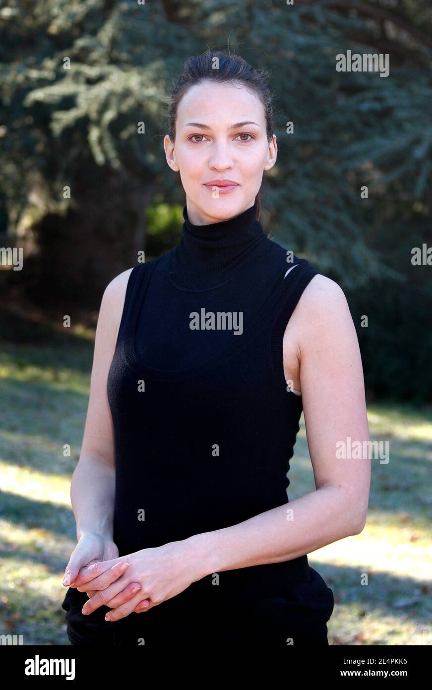 Topmodel Linda Hardy poses during the 10th Luchon International ...