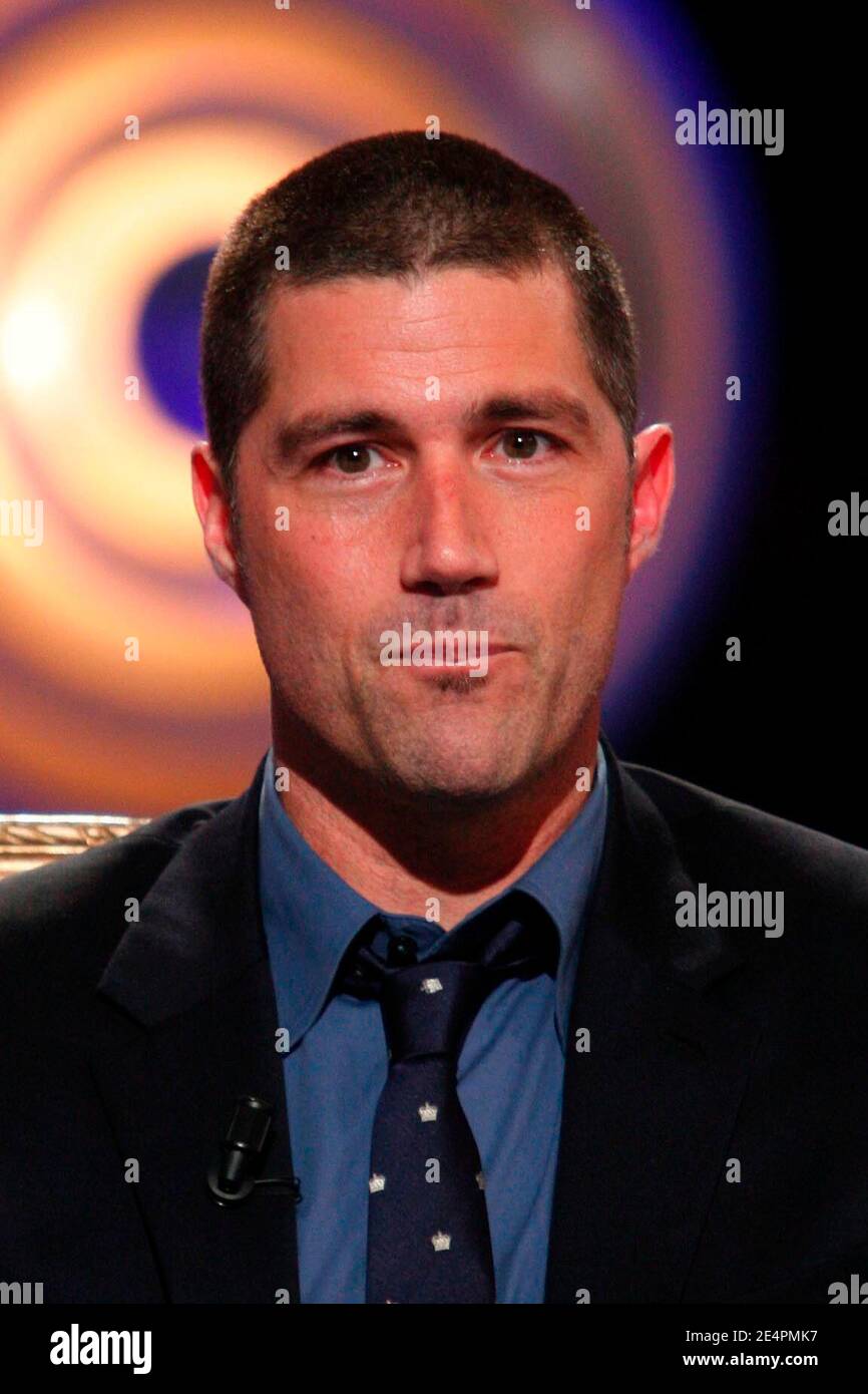 Matthew Fox attends the taping of a TV show in Paris, France on ...