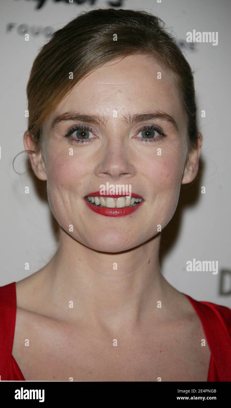 French actress Isabelle Carre poses during the 'Diner des Nommes' for ...