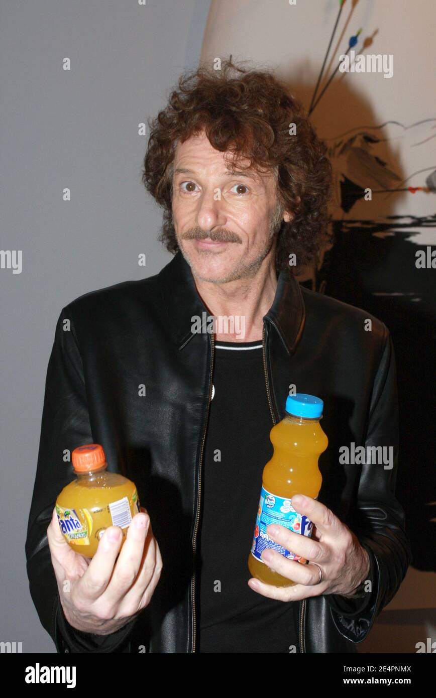 Singer Gerard Blanc attends the Fanta party to celebrate the new bottle ...