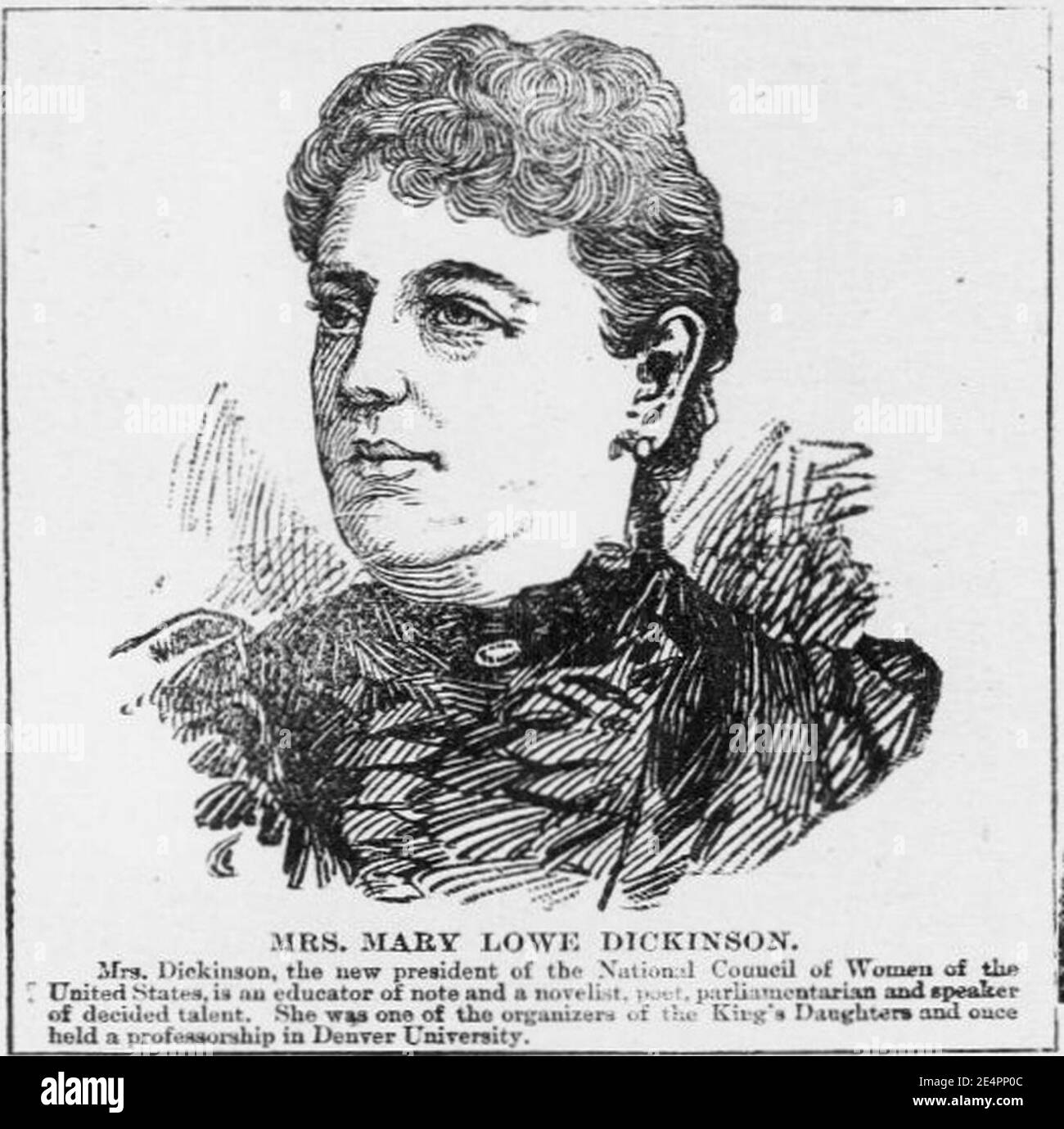 Mary Lowe Dickinson (Pacific Commercial Advertiser, April 18, 1895 ...
