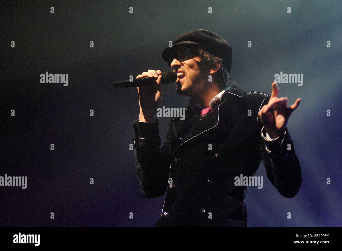 French singer Christophe Willem performs live at L'Olympia, in Paris ...