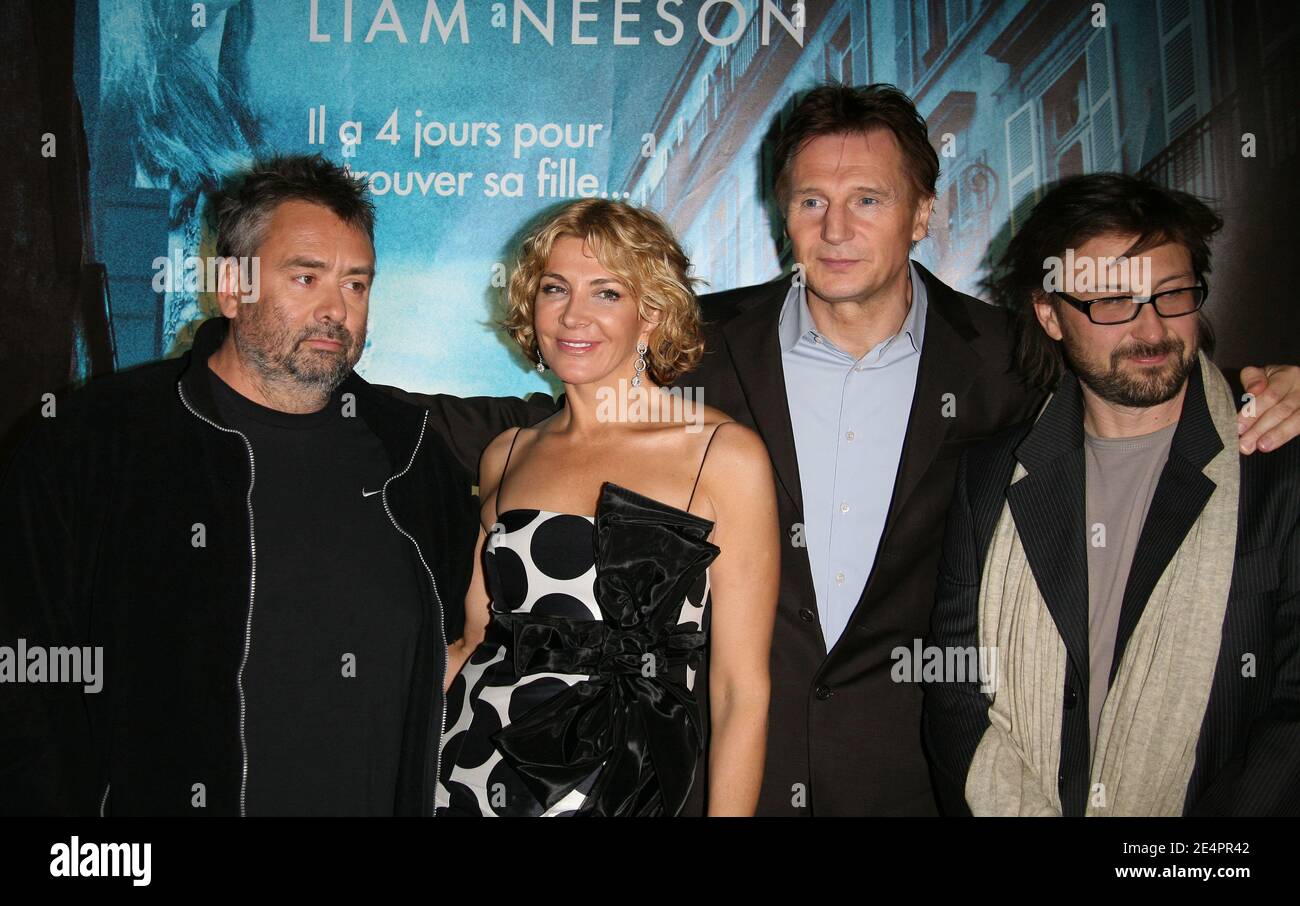 L to R) Director Luc Besson, actress Natasha Richardson, actor Liam ...