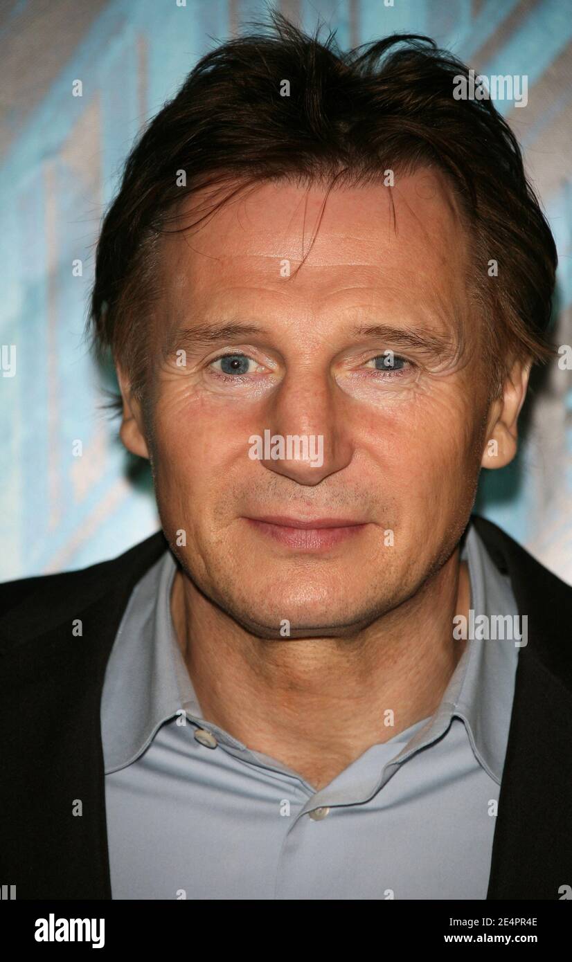 Actor Liam Neeson poses during the French premiere of 'Taken' held at ...