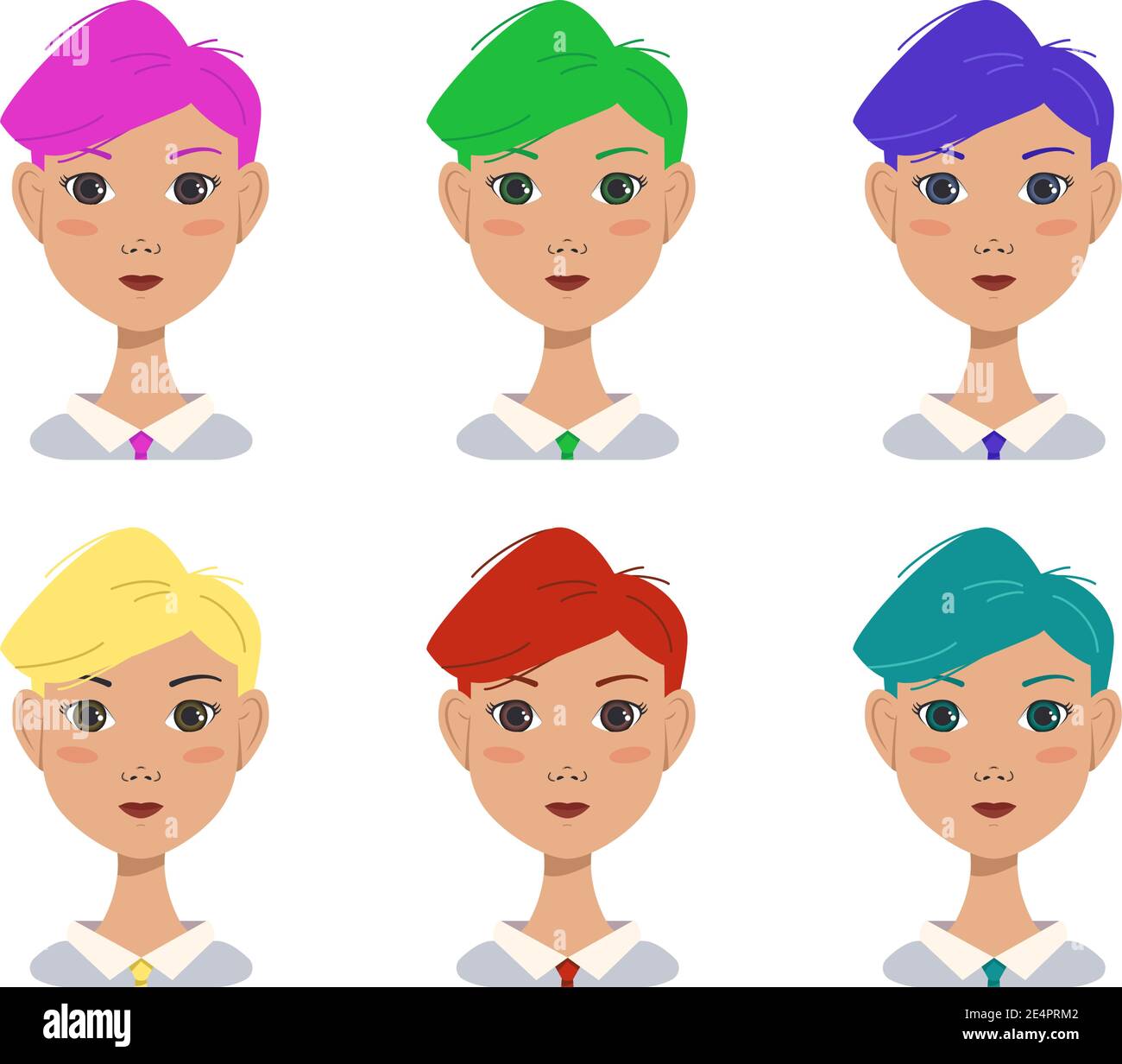 Multi colored portrait Stock Vector Images - Alamy