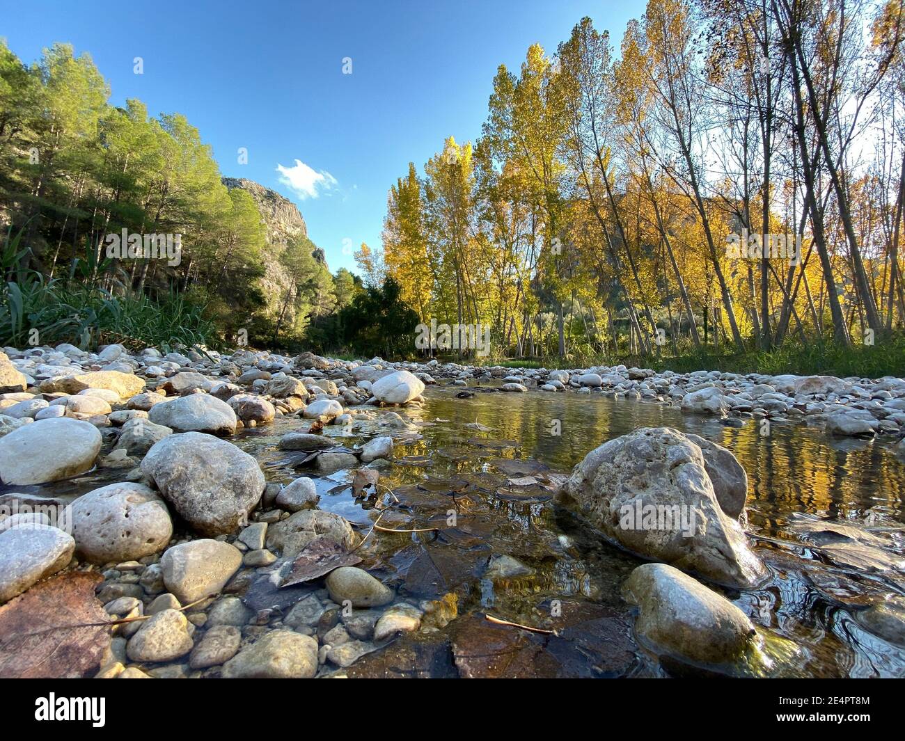 view of the Barranco de la Encantada located in Alicante, Spain. In a ...