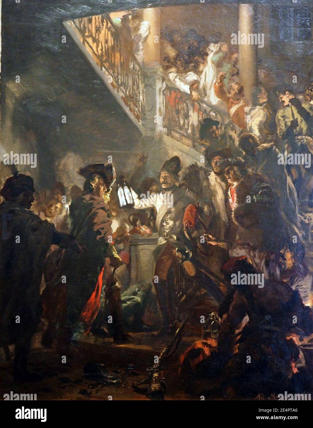 Menzel Adolph Frederick the Great at Lissa Bonsoir, Messieurs Stock ...