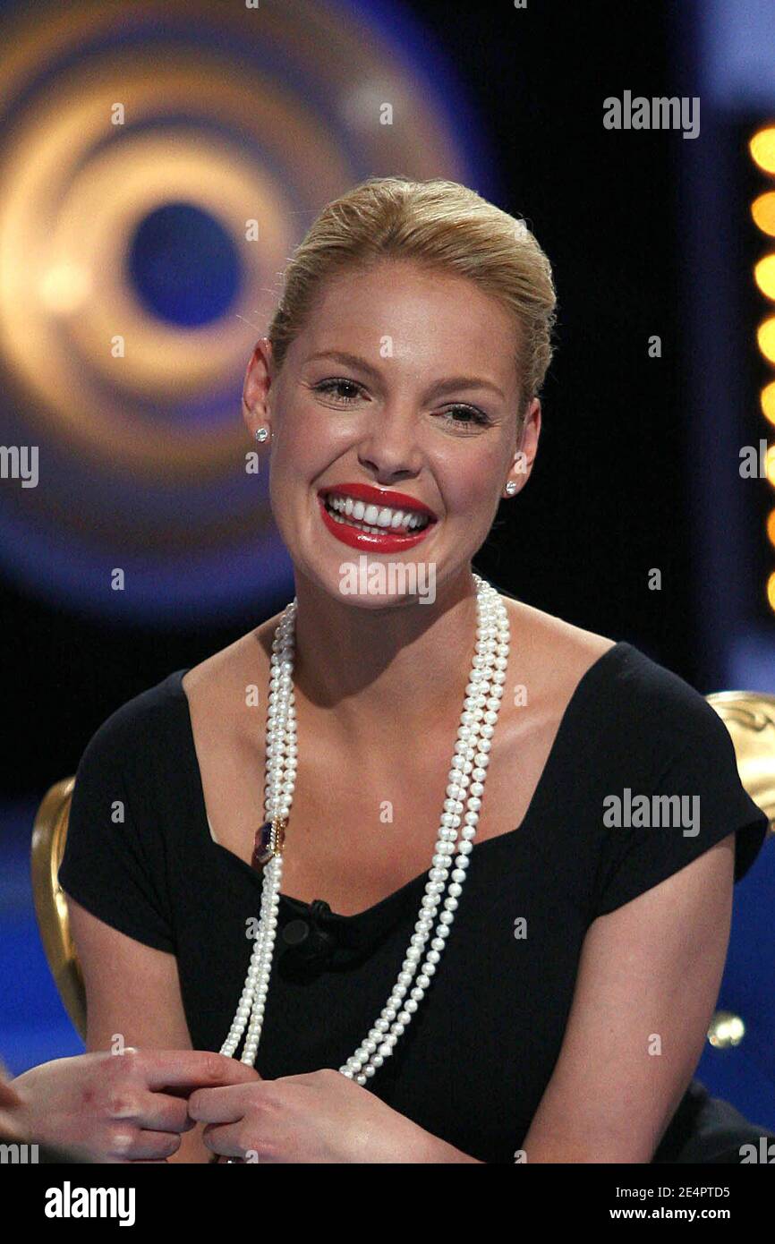 EXCLUSIVE - Katherine Heigl attends the taping of a TV show in Paris ...