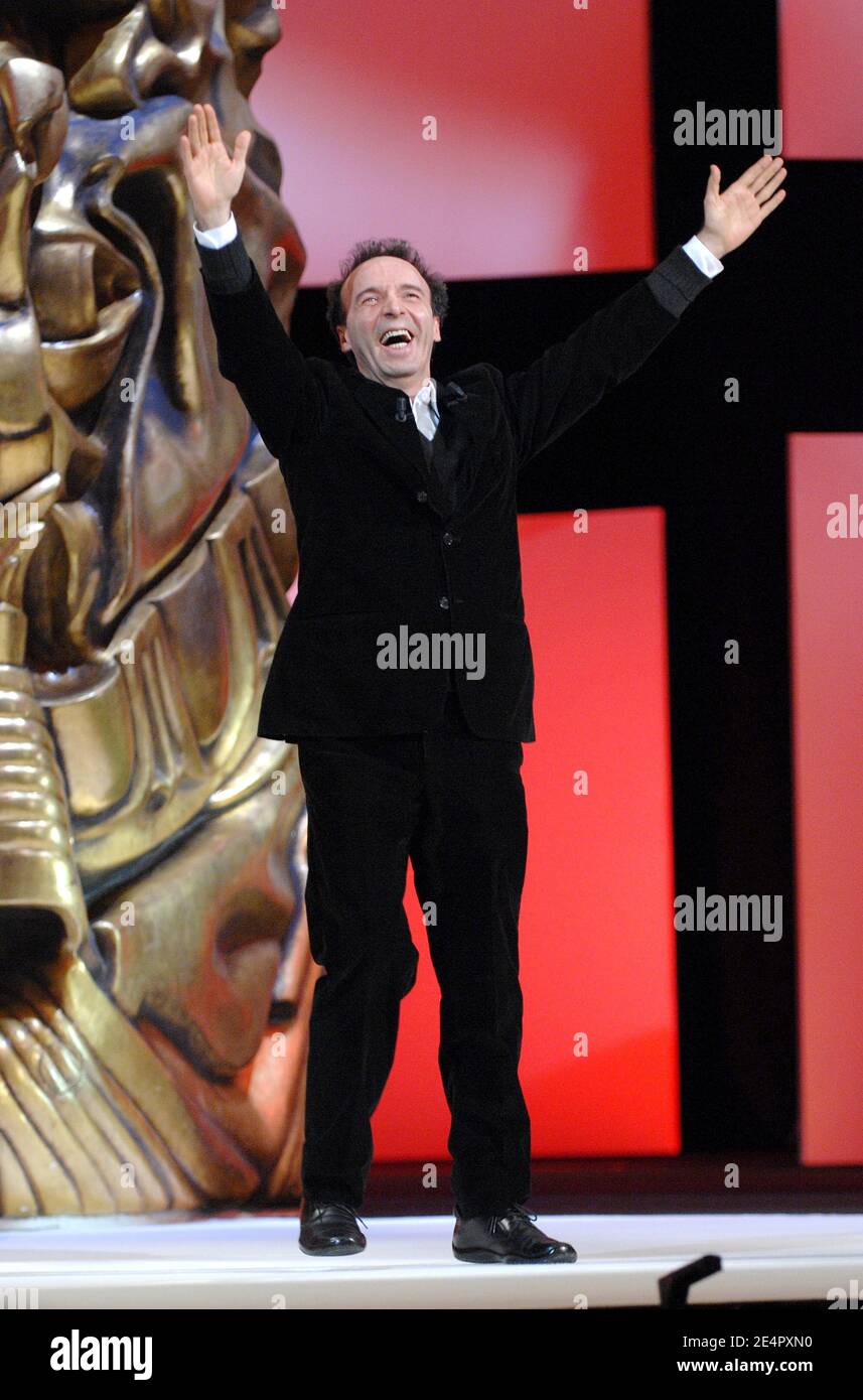 Italian actor and director Roberto Benigni receives an honorary award ...