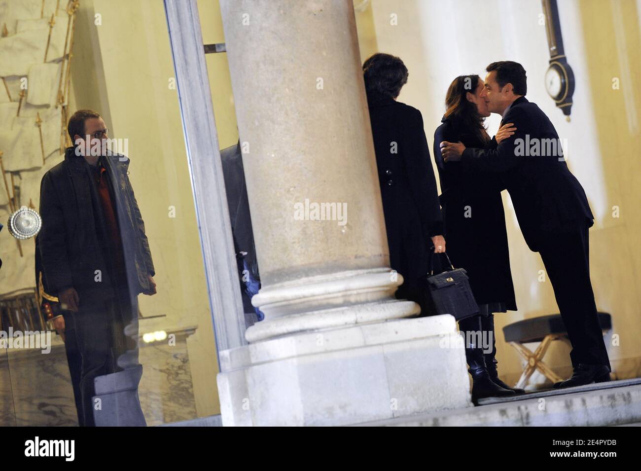 Nicolas Sarkozy and his wife Carla Bruni receive the Betancourt family ...