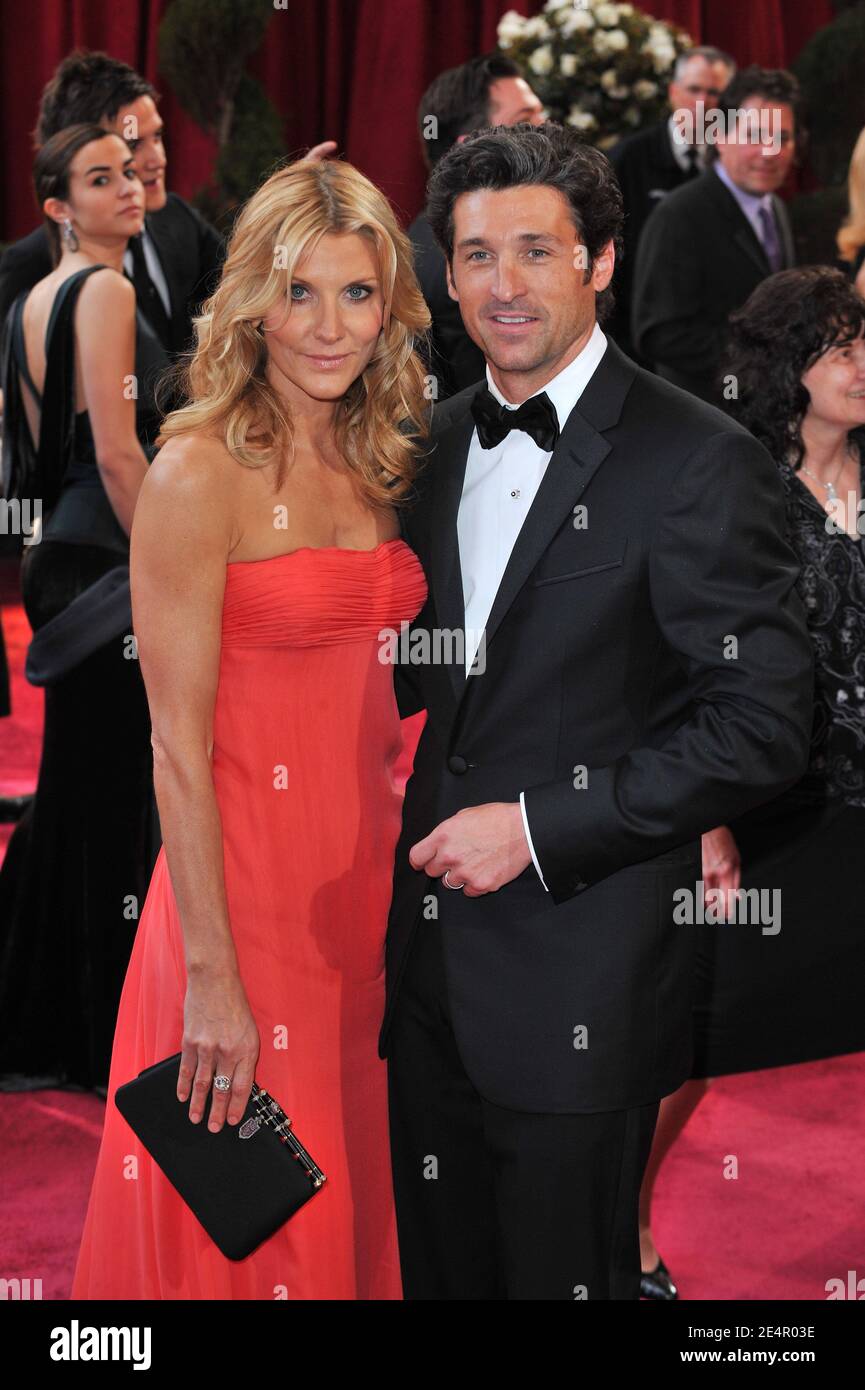 Patrick Dempsey and his wife Jill Fink arriving at the 80th Academy ...