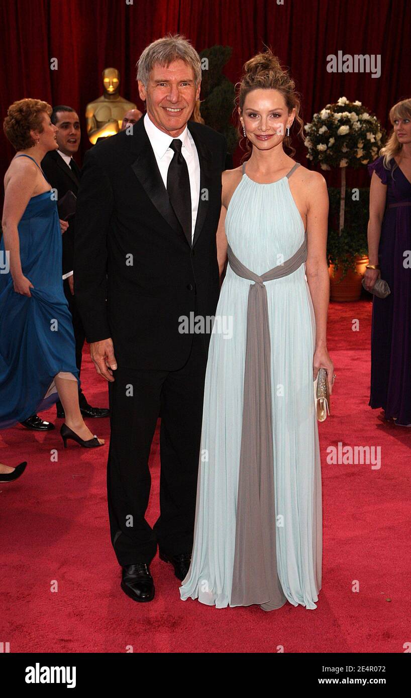 Harrison Ford and Calista Flockhart arrive at the 80th Academy Awards ...