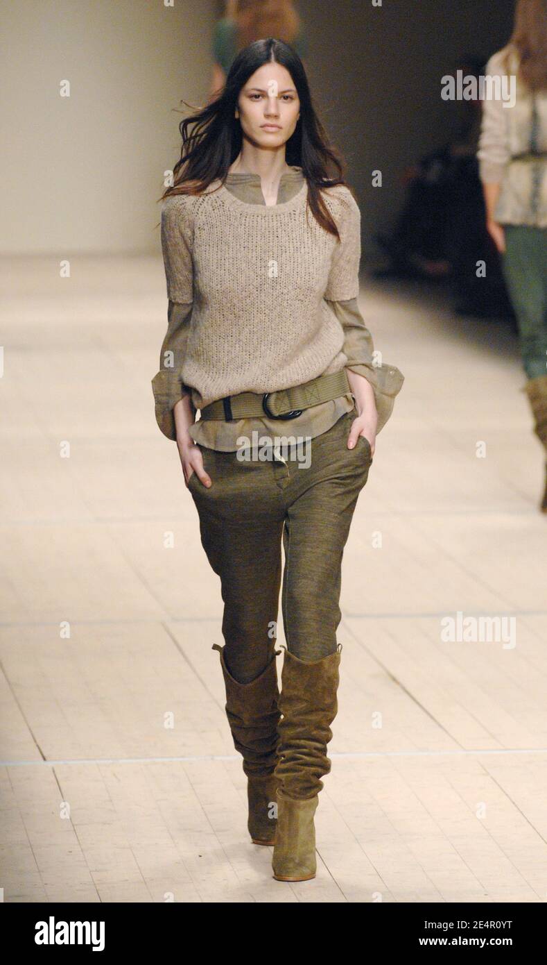 A model displays a creation by fashion designer Isabel Marant during ...