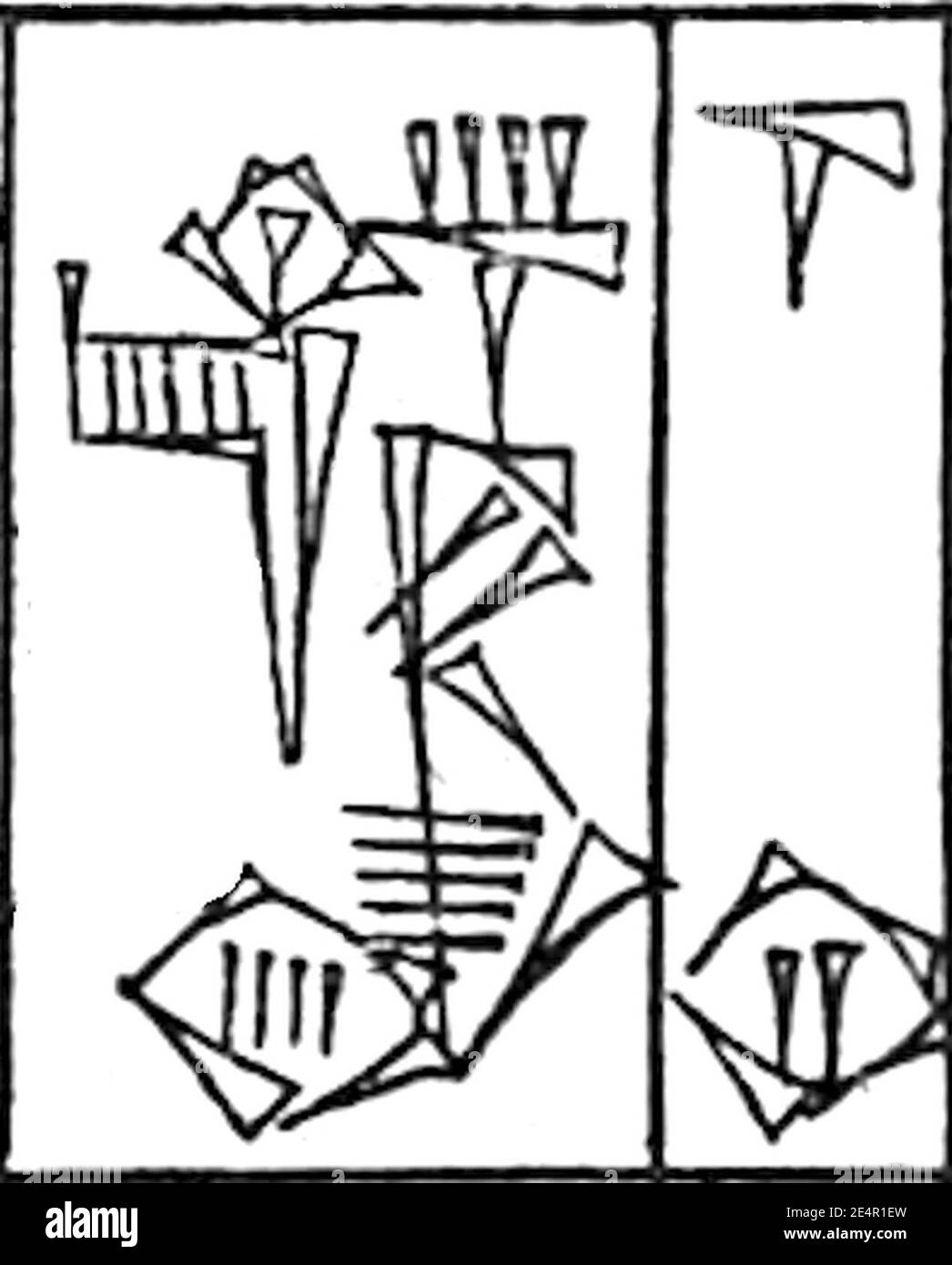 Mesilim Lugal Kish-ki on the Cone of Entemena Stock Photo - Alamy