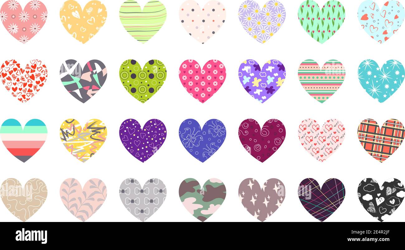Set of colourful hearts Stock Vector Image & Art - Alamy