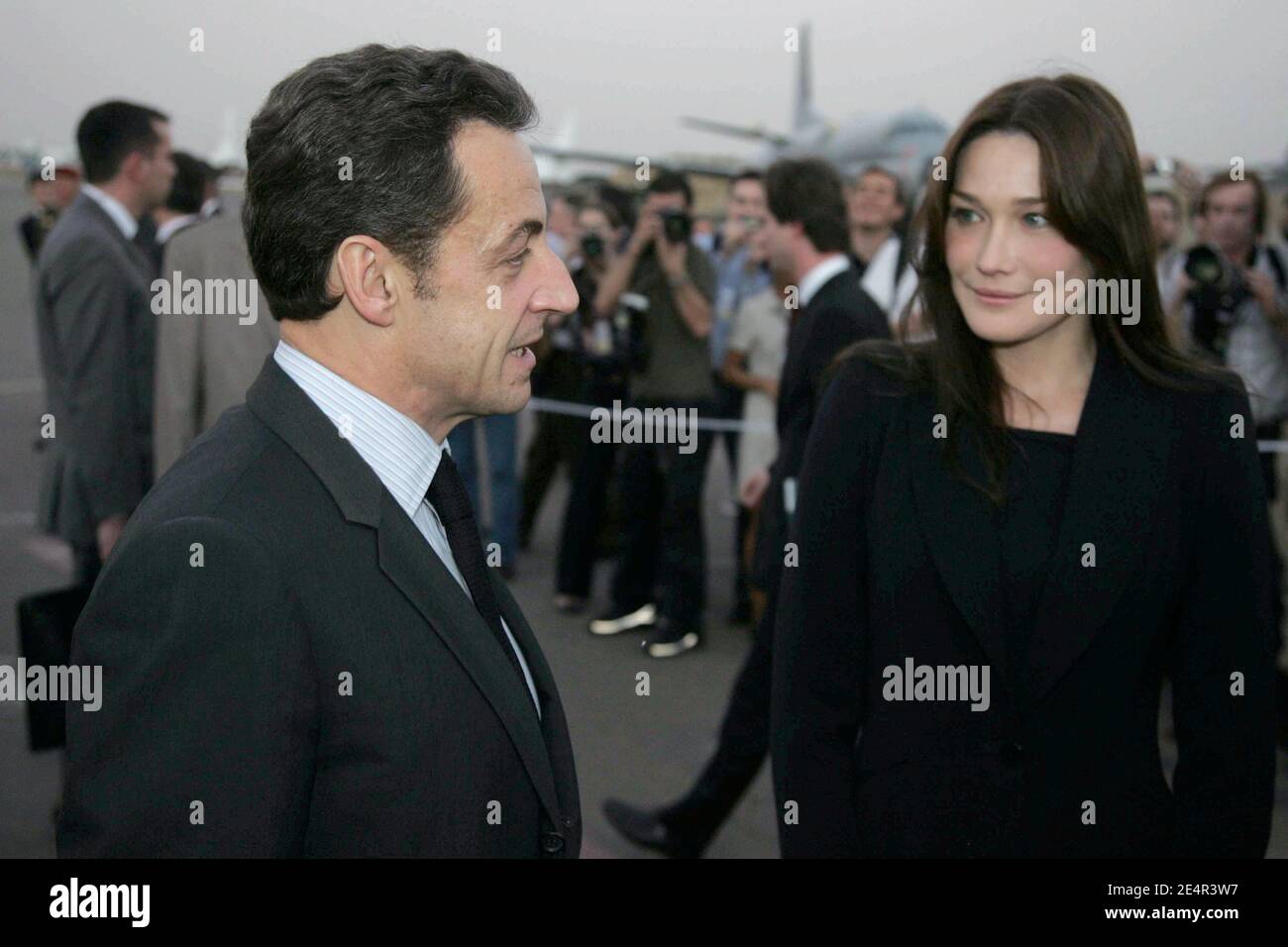 French President Nicolas Sarkozy and his wife Carla Bruni-Sarkozy ...
