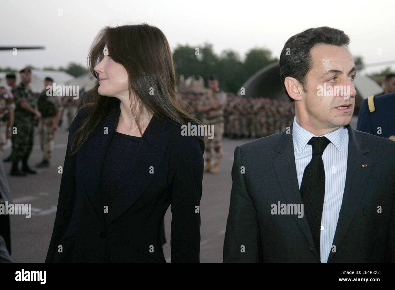 French President Nicolas Sarkozy and his wife Carla Bruni-Sarkozy ...