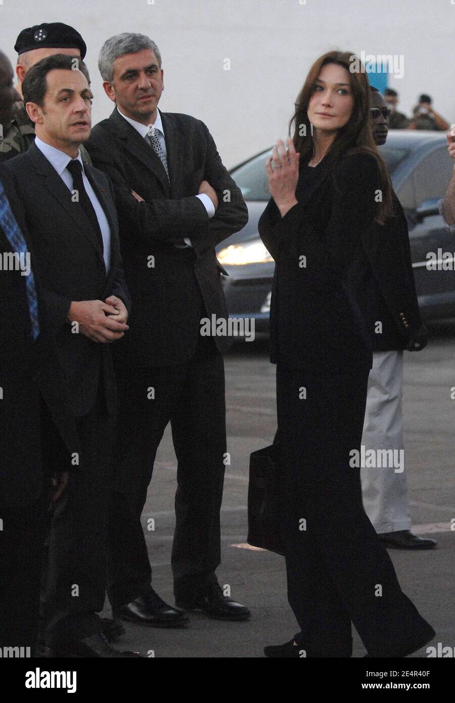 French President Nicolas Sarkozy and his wife Carla Bruni-Sarkozy ...
