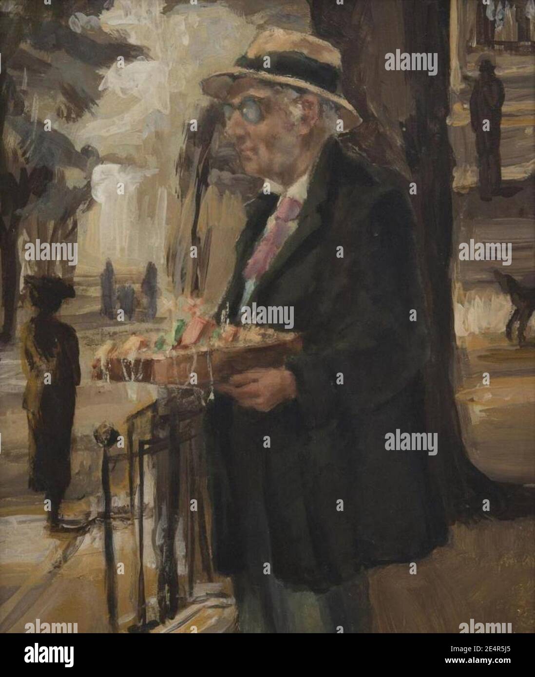 Edouard John Mentha - Le vendeur de rue Stock Photo - Alamy