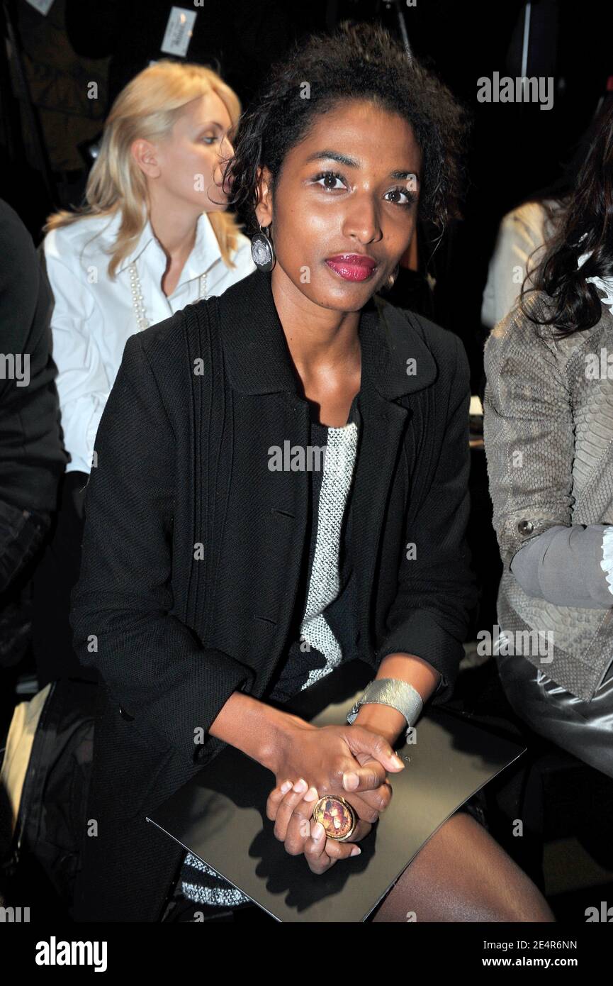 French actress Sara Martins attends the Elie Saab Fall-Winter 2008-2009 ...