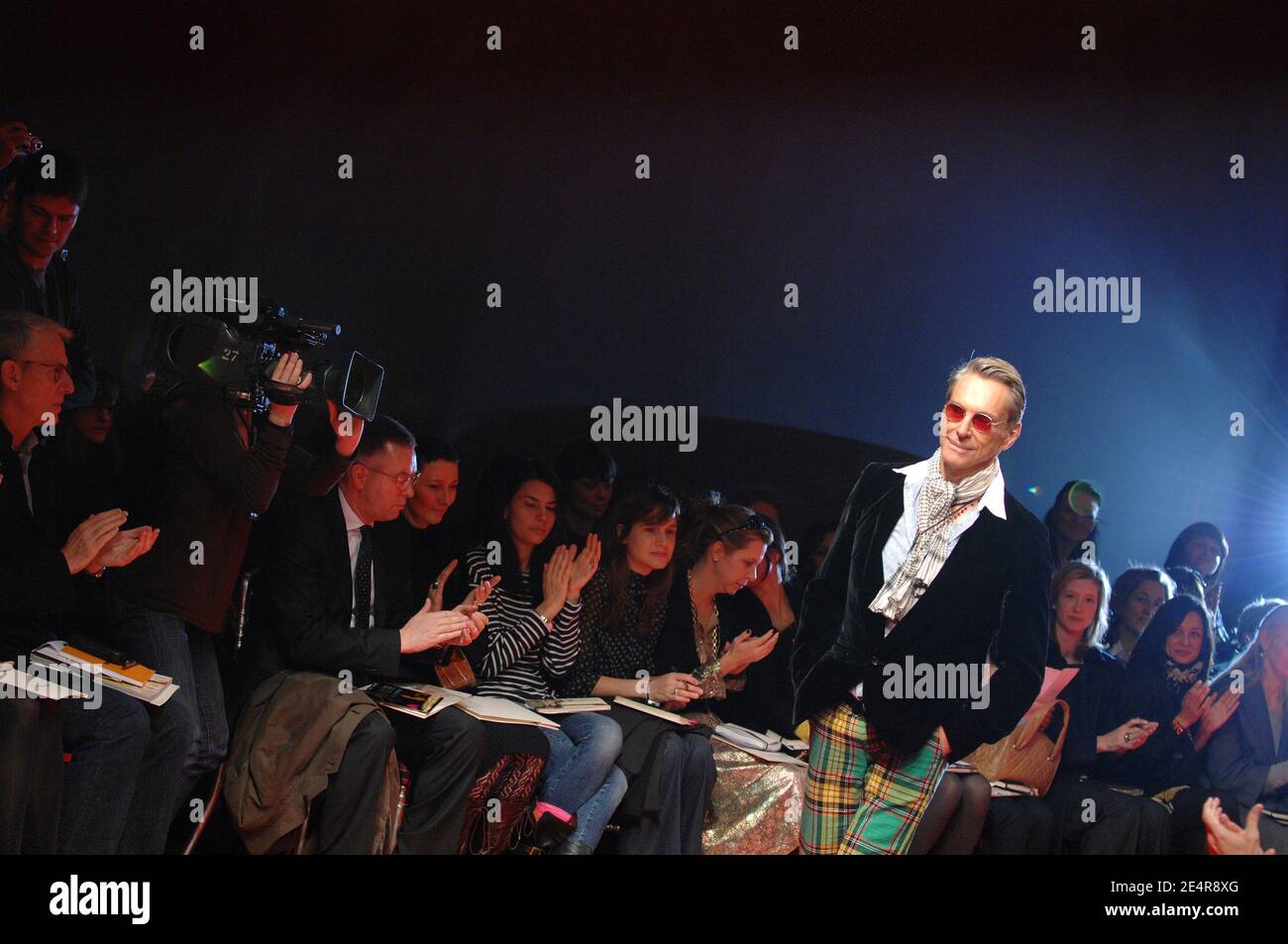 German designer Wolfgang Joop walks the catwalk during the Wunderkind ...