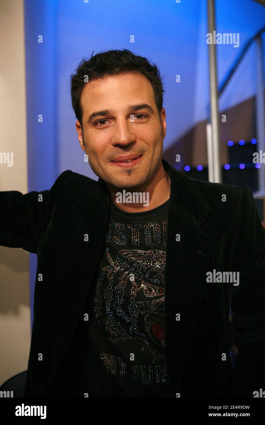 EXCLUSIVE - Mario from Star Academy attends the taping of a radio show ...