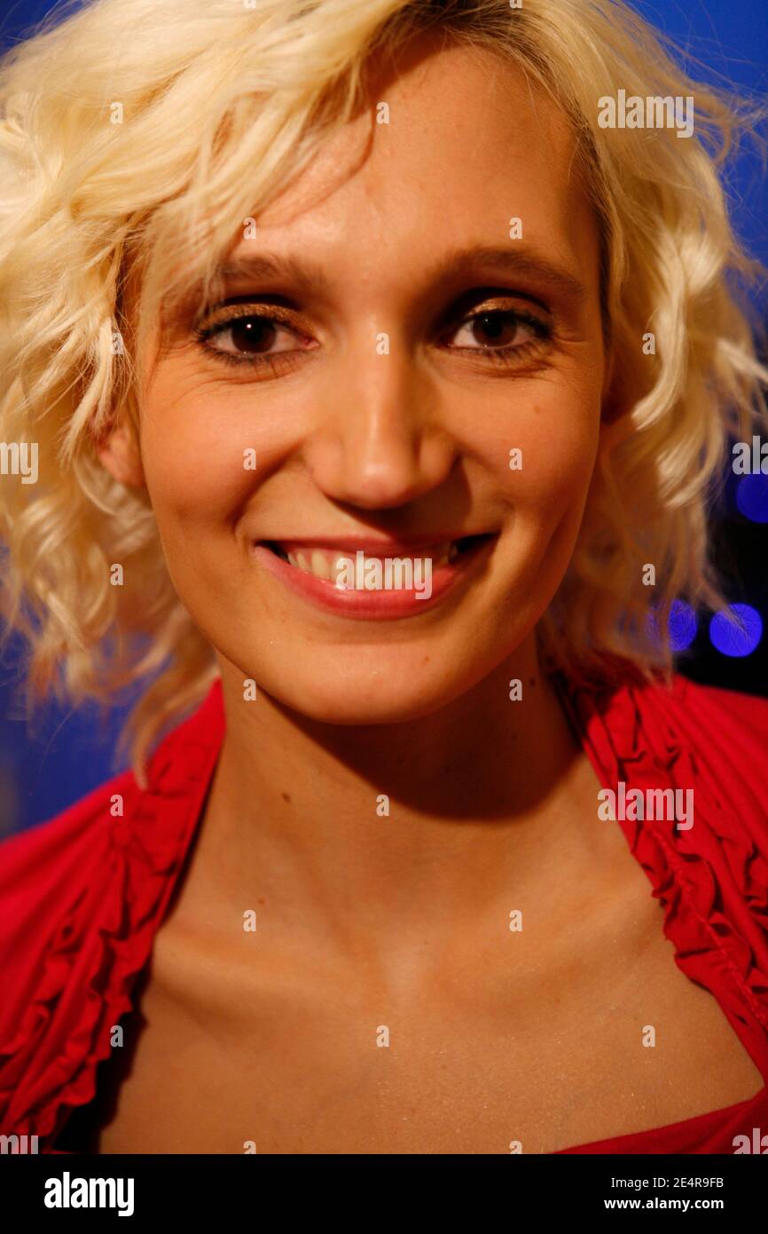 EXCLUSIVE - Sandra from Loft Story attends the taping of a radio show ...