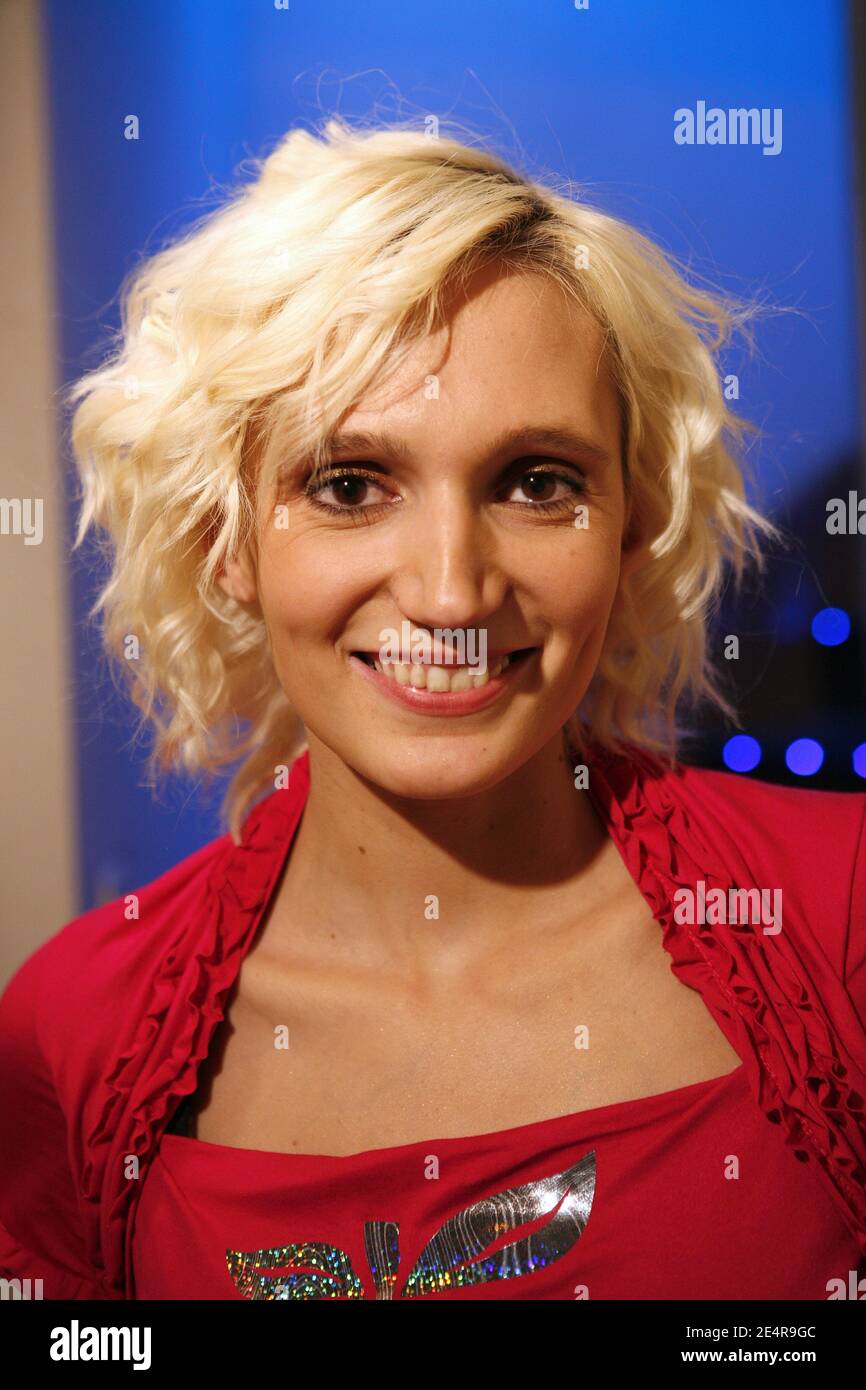 EXCLUSIVE - Sandra from Loft Story attends the taping of a radio show ...