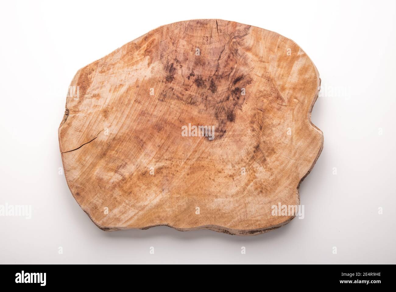 Vintage wooden cutting board isolated on white background Stock Photo ...