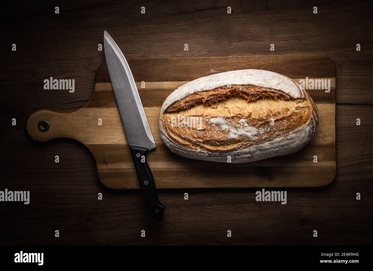Homemade Crusty Bread oven baked Stock Photo - Alamy