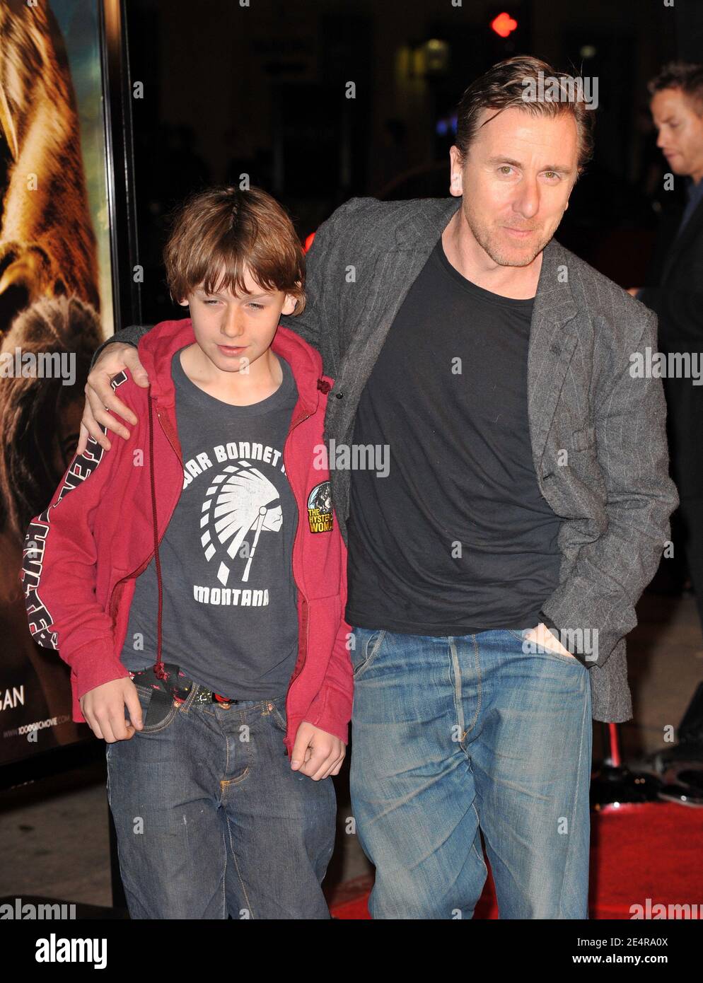 Tim Roth and son attend the premiere of Warner Bros 10,000 B.C. at the ...