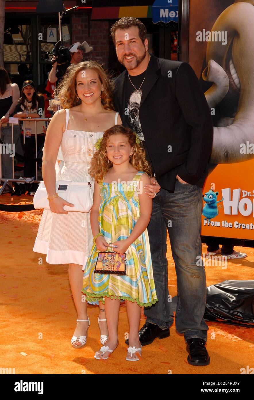 Joey Fatone and family attend the premiere of 'Dr. Seuss Horton Hears A ...