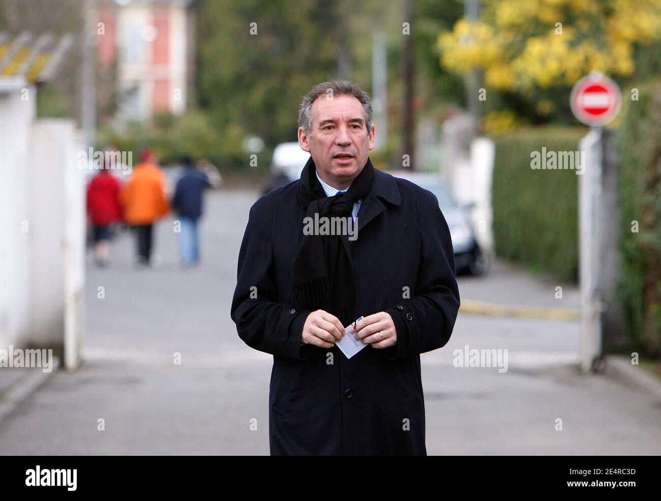 French leader of Modem Francois Bayrou votes in the first round for the ...