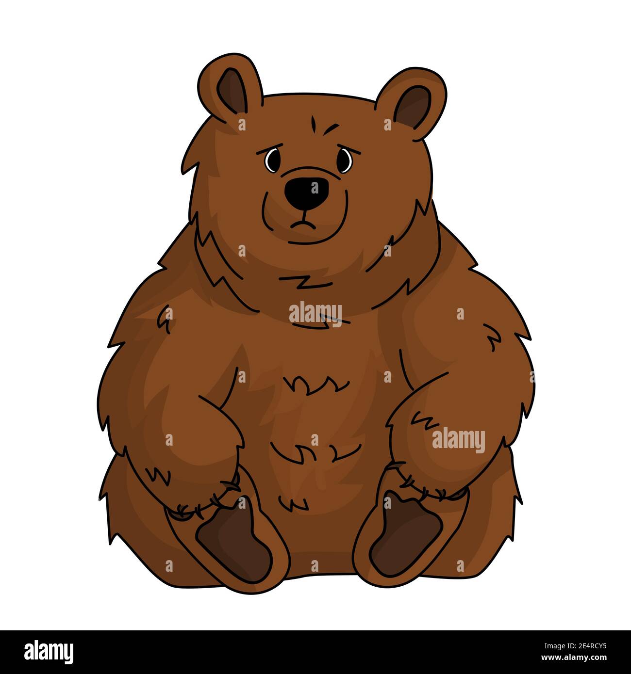 Cartoon Sad Bear Stock Vector Images - Alamy