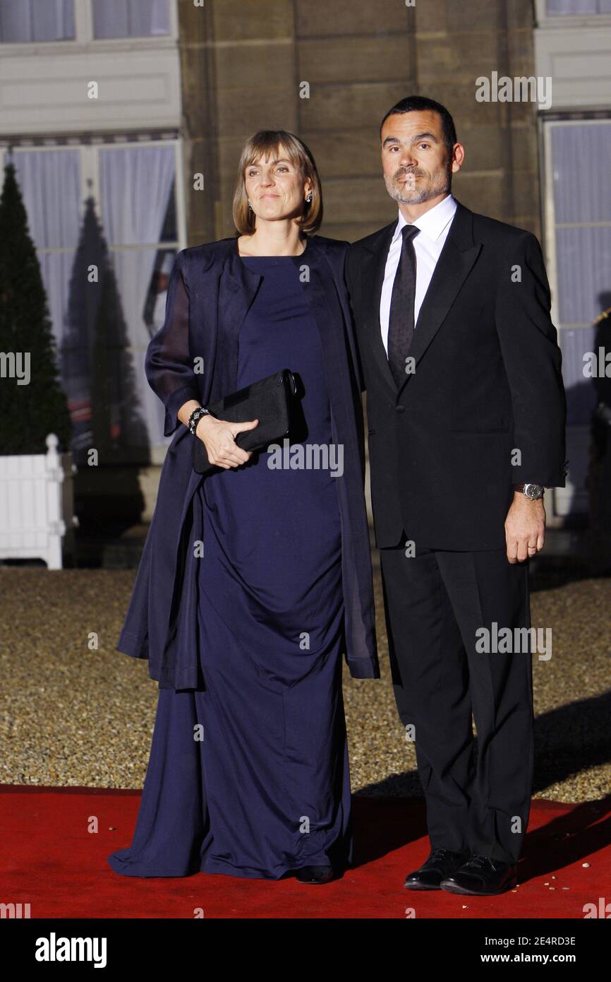 French minister Valerie Letard and husband arrive for a state dinner ...