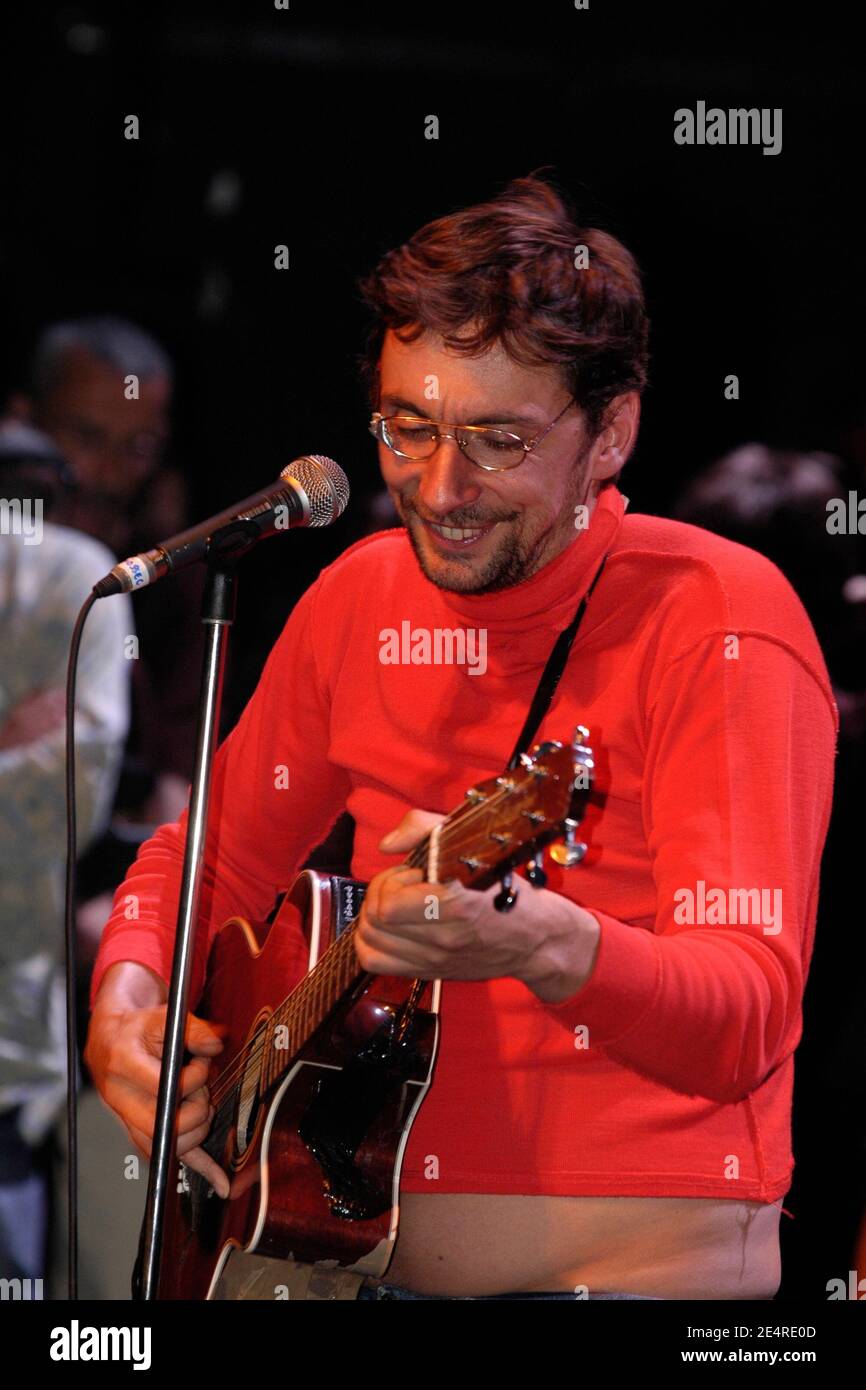 French singer Didier Super performs live on stage at Paris, France, on ...