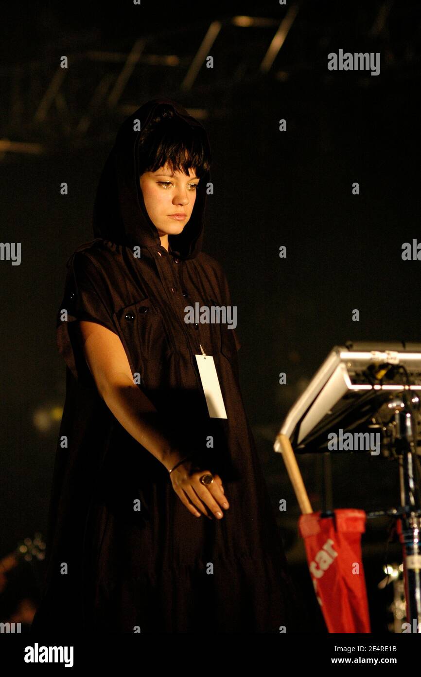 British singer Lily Allen performs live on stage during 9th edition of ...
