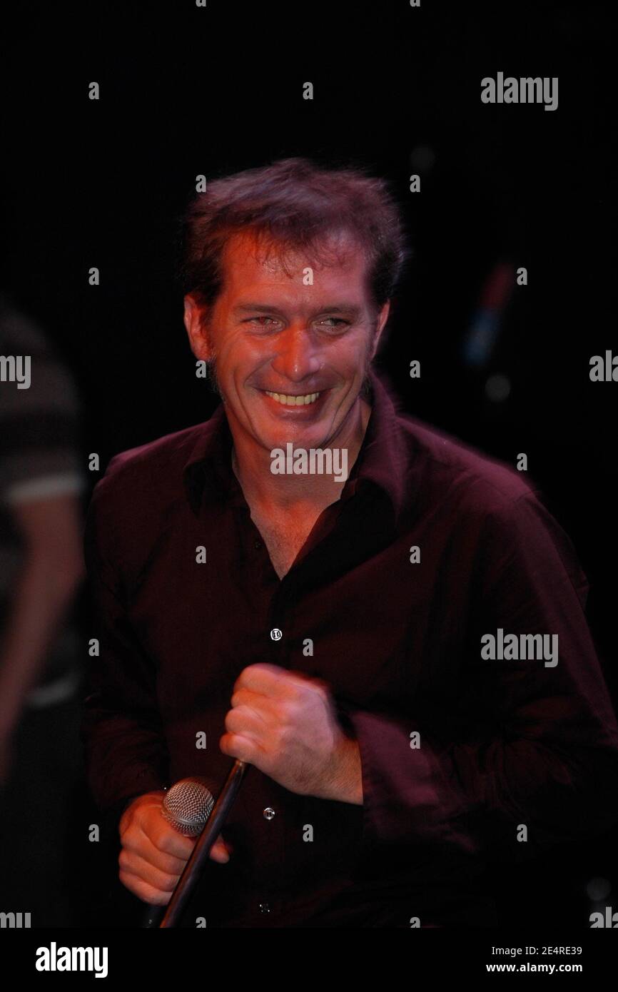 French singer Christophe Miossec performs live on stage at Paris ...