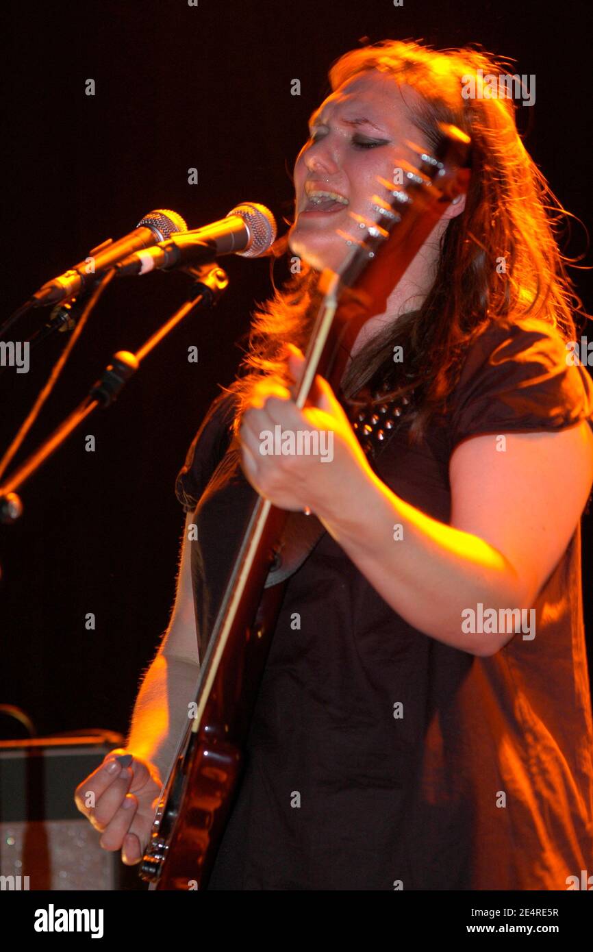 British singer Rose Kemp performs live on stage at Paris, France, on ...