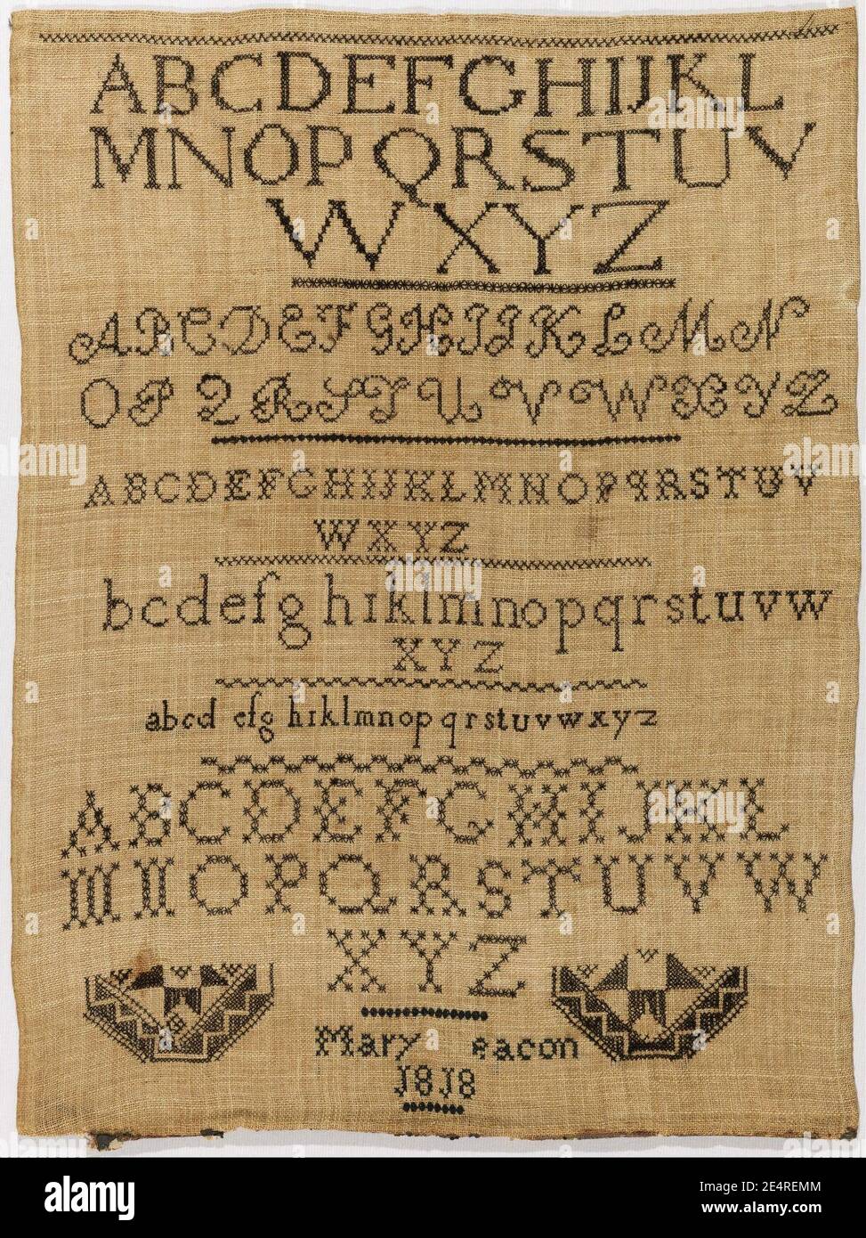 Mary Beacon - Sampler Stock Photo - Alamy