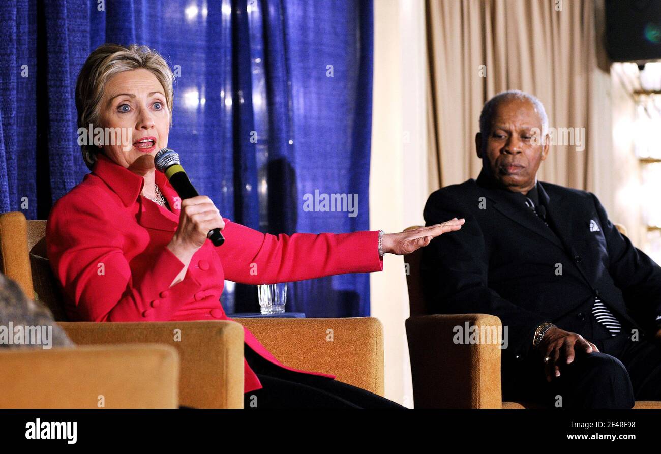 2008 presidential candidate Sen. Hillary Clinton (D-N.Y.) participates ...