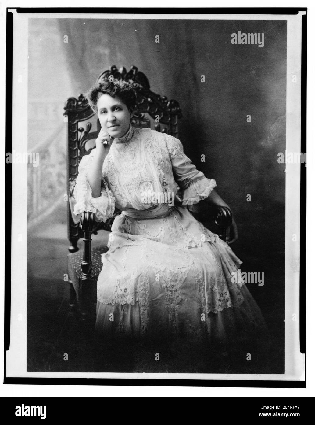 Mary Church Terrell, three-quarter length portrait, seated, facing ...