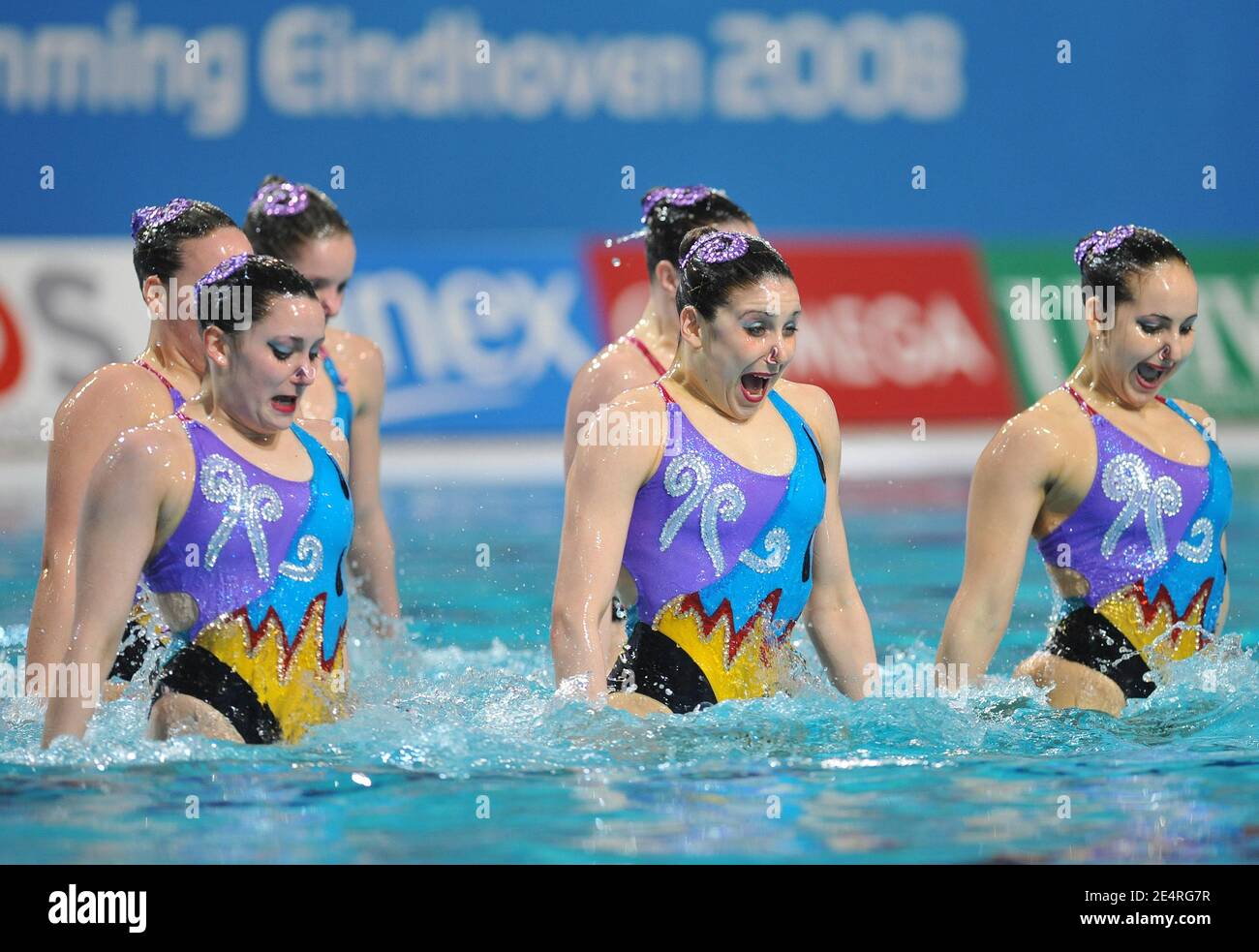 Team of France competes on team free routine preliminary synchonised ...