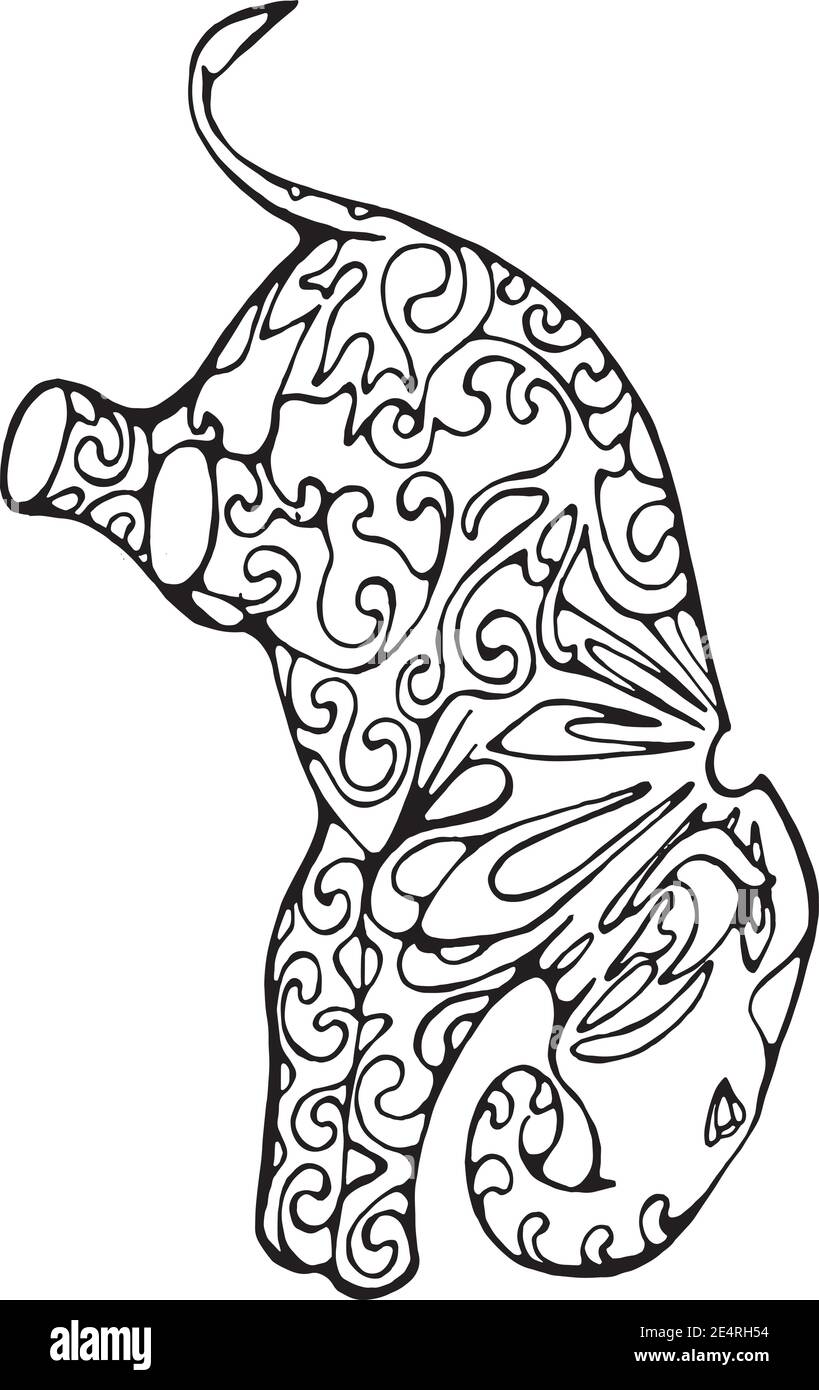 Elephant stands Stock Vector Images - Alamy