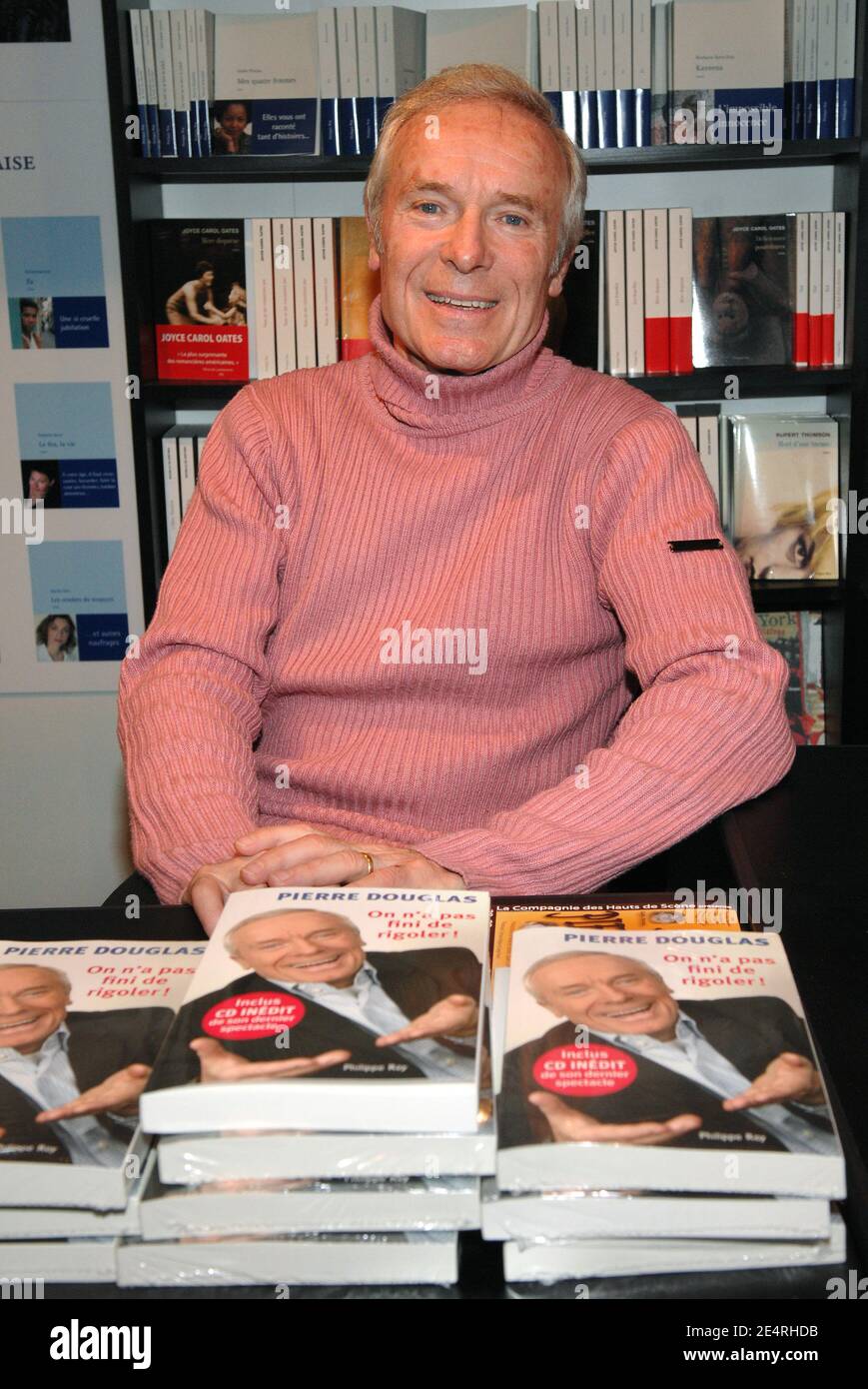 Comedian Pierre Douglas attends the 'Salon du Livre' (Paris Book Fair ...