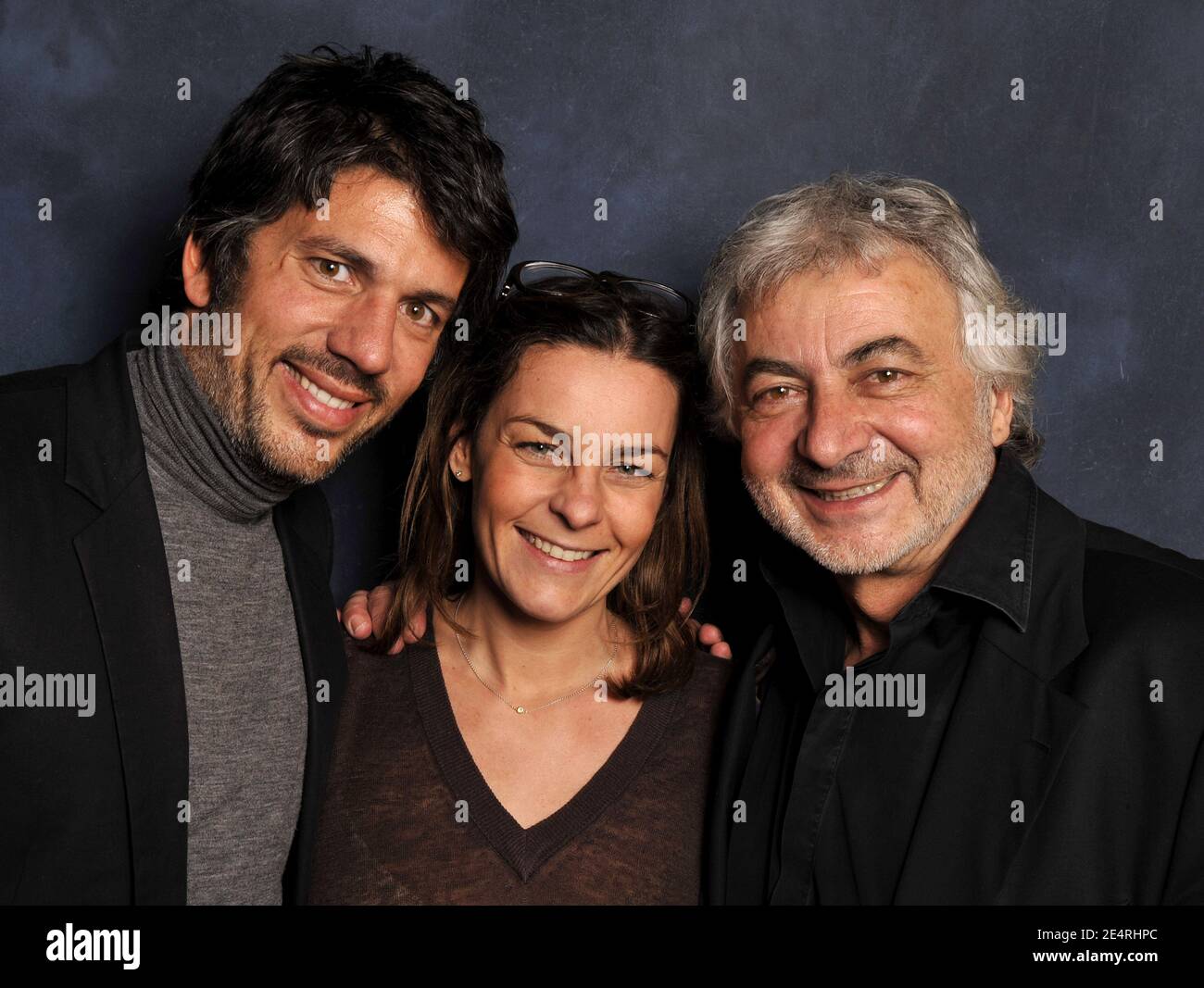 French Hairdresser Franck Provost poses with his daughter Olivia and ...